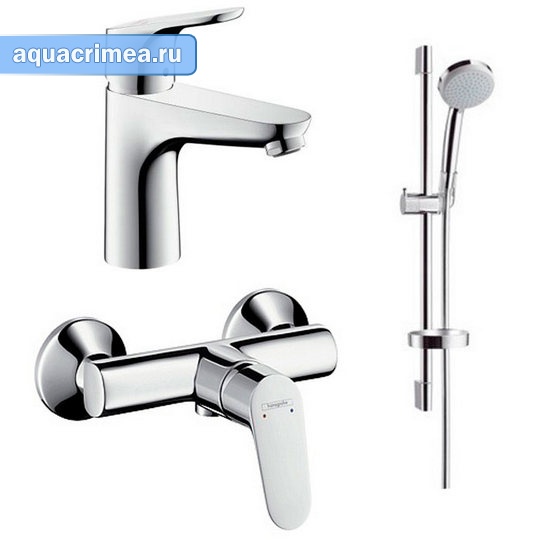 Набор смесителей BOOU "3 в 1" B8246-1+B8246-4A+F894 (умывальник, душ ...